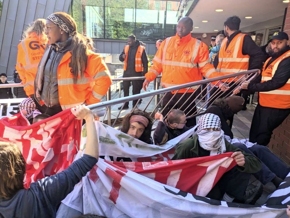 Student activist group blockade careers fair - Forge Press